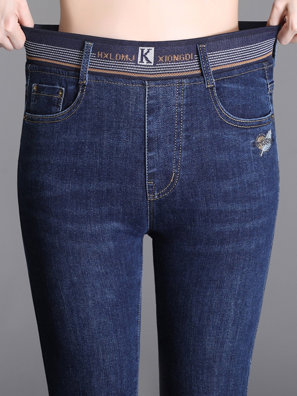 Jeans Femmes Décontracté Plain Printemps / Automne Naturel Aucune élasticité Quotidien Ample ...